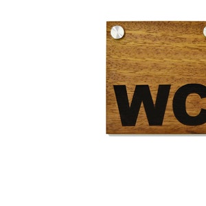 Directional Hotel Restroom Sign - Engraved Solid Wood Iroko (africa ...