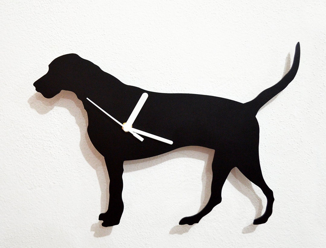German Wirehaired Pointer Dog - Wall Clock Silhouette - Etsy