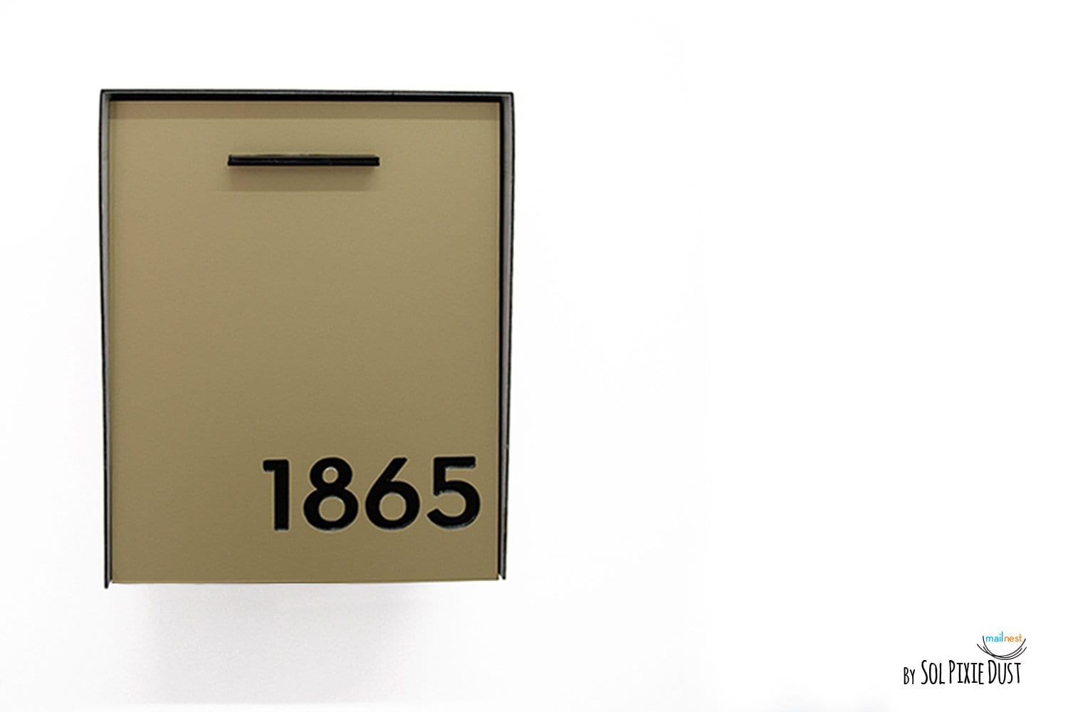 Mailbox With Gold Aluminum Face and Body and Black Acrylic | Etsy