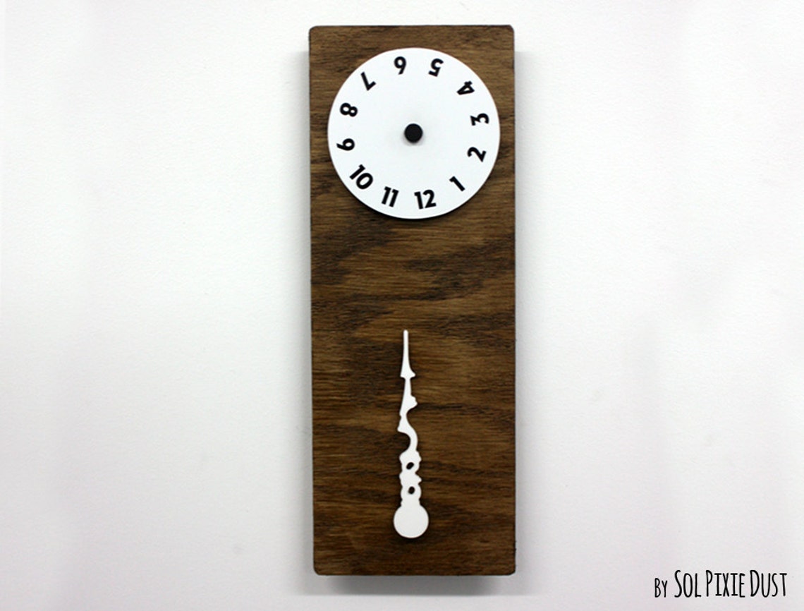 Stable Hand, Rotating Numbers - Wood Wall Clock - Etsy