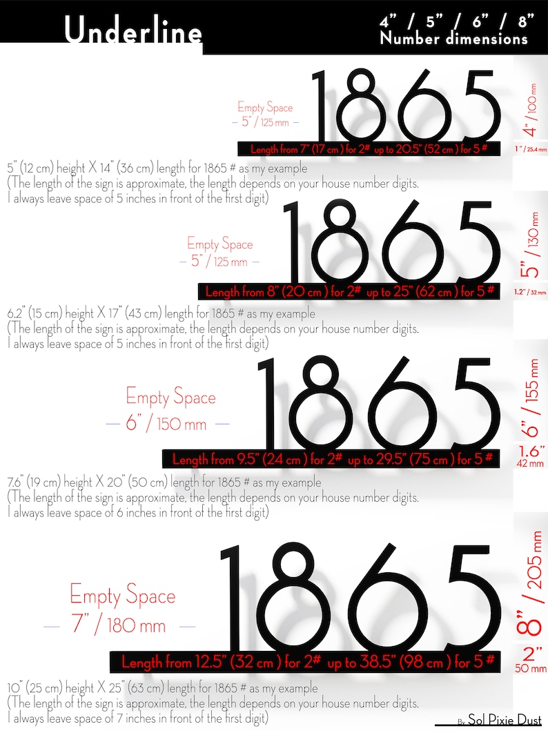 Metropolis Modern House Number - Dark Red With Black Acrylic ...