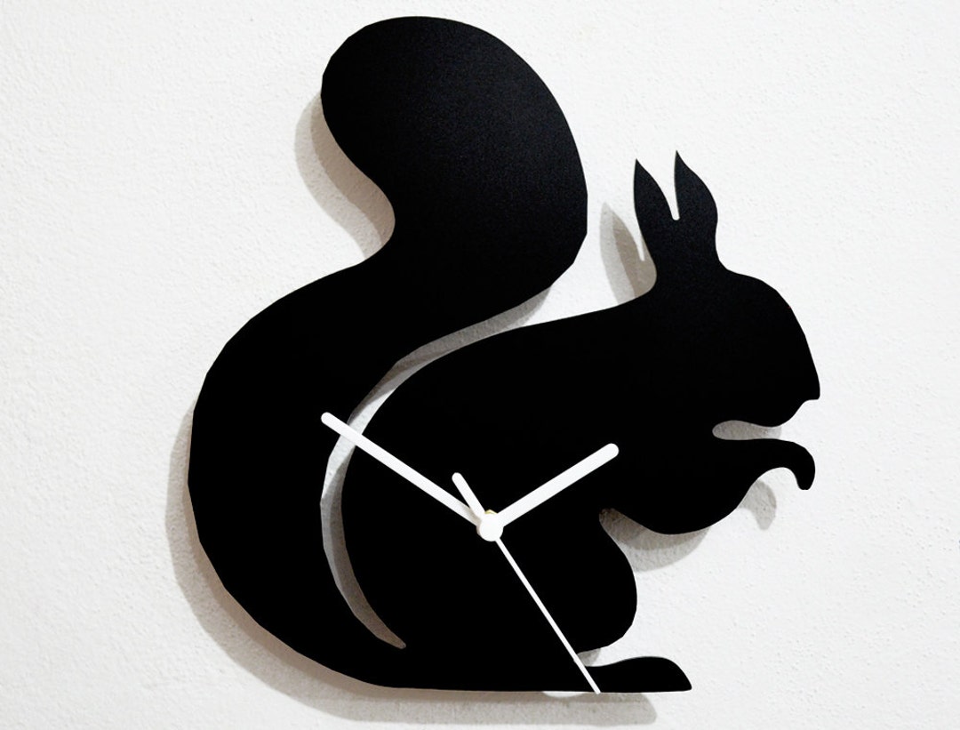 Squirrel Silhouette - Wall Clock - Etsy