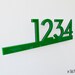Modern House Numbers - Green With Black Acrylic - Contemporary Home ...