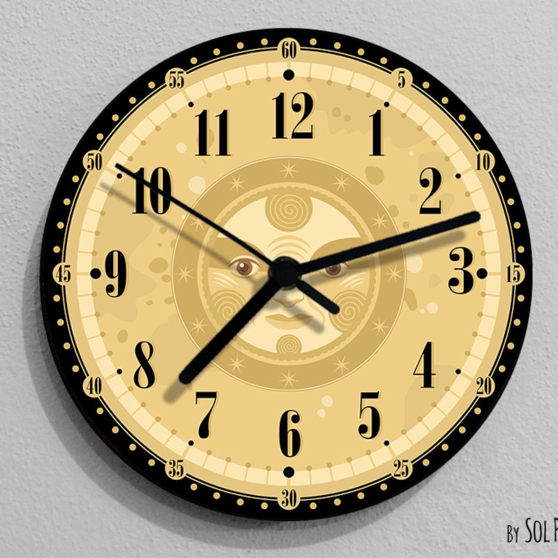 Sun Wall Clock - Etsy