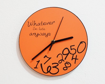 Whatever Clock | Etsy