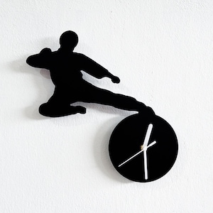 Karate Silhouette Wall Clock - Etsy