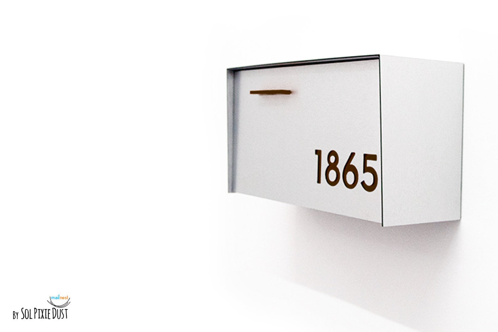 Mailbox With Brushed Aluminum Face and Body and Brown Acrylic - Etsy