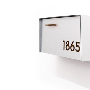 Mailbox With Brushed Aluminum Face and Body and Brown Acrylic - Etsy