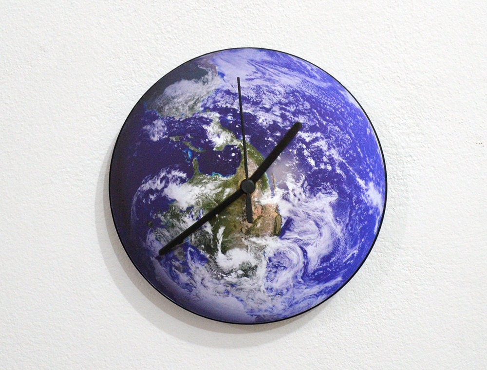 Planet Earth Wall Clock | Etsy