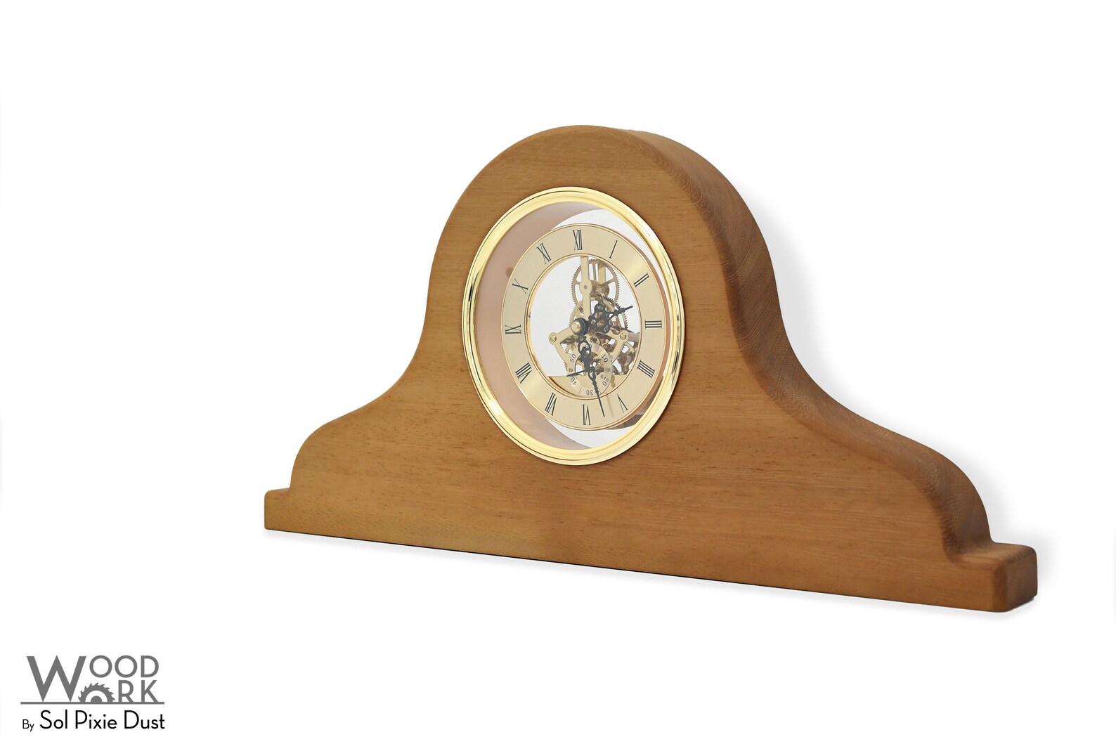 Wooden Mantel Clock Shelf Clock Skeleton Clock Face - Etsy