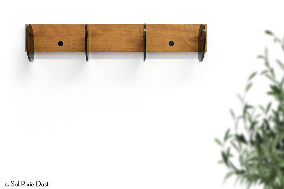 Wall Mount Wooden Hook Rack Rustic Decorative Hook Rack - Etsy