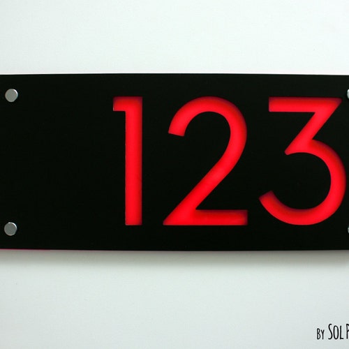 Modern House Numbers Glass Acrylic House Sign Door Number - Etsy UK