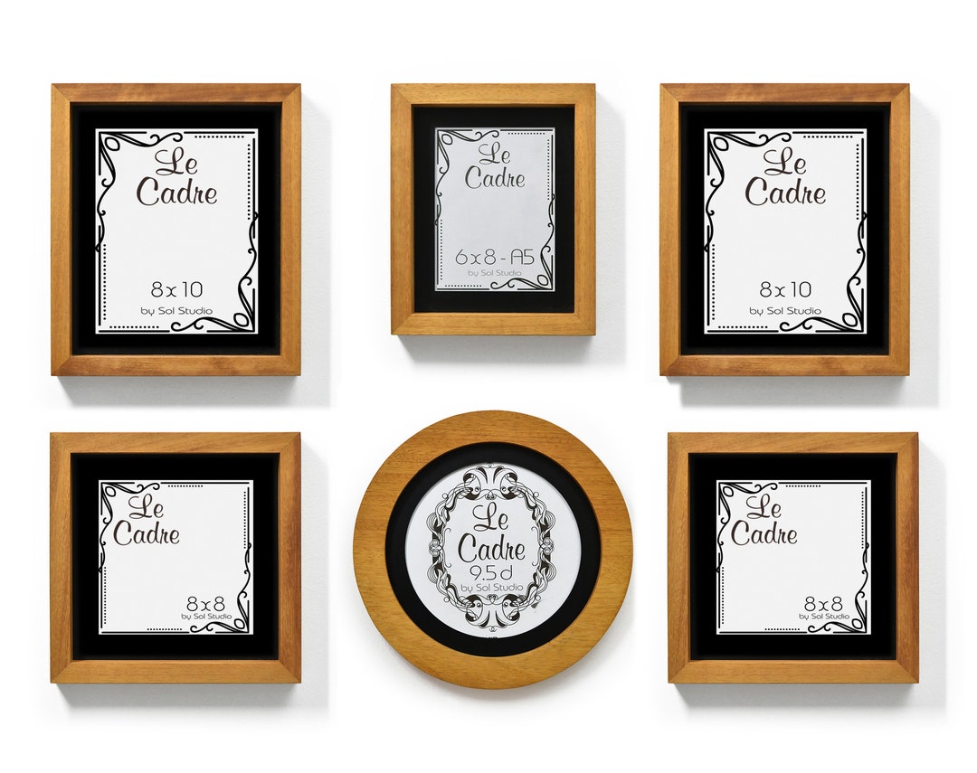 Le Cadre Picture Frames Set for Wall, Modern Wooden Photo Frames Made ...