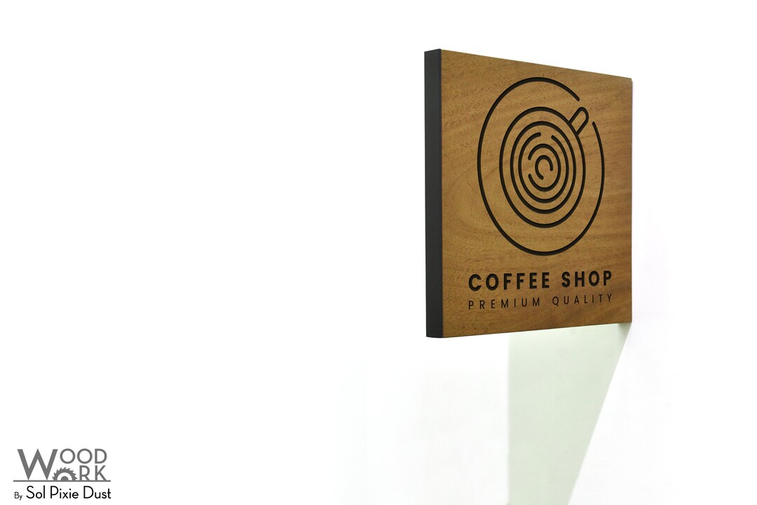 Double Sided Custom Projecting Sign - Business Signage - Coffee Lover ...
