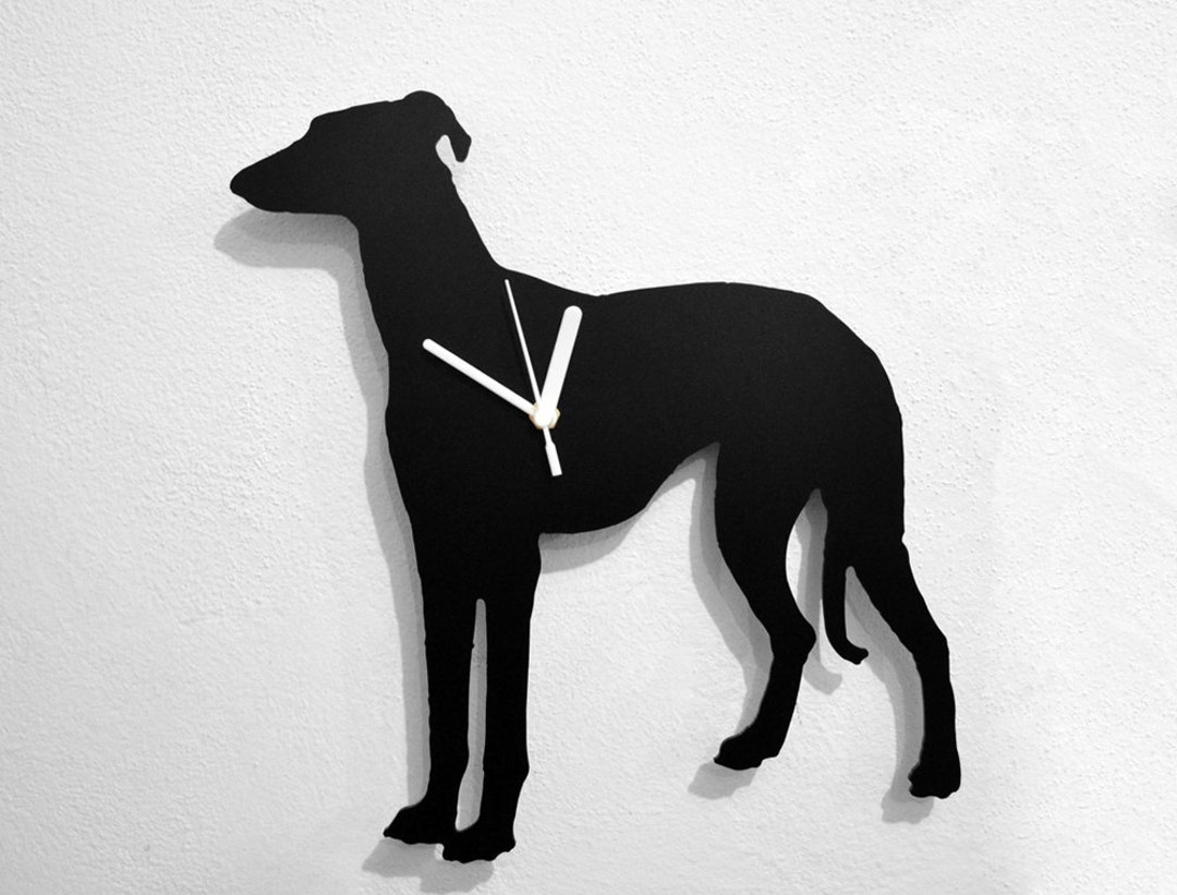 Greyhound Dog - Wall Clock Silhouette - Etsy