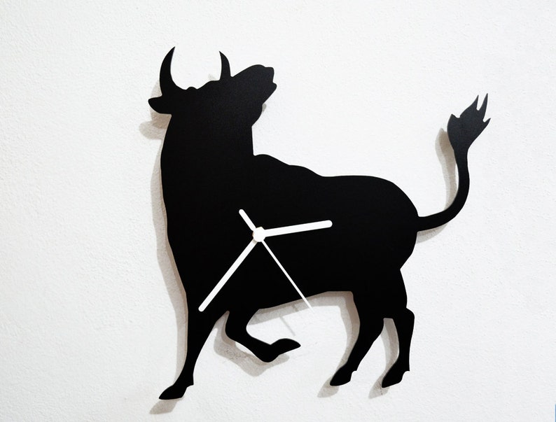 Rodeo Bull Silhouette Wall Clock - Etsy