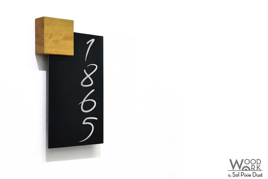 Modern Wall Hanging Number Sign Black Aluminum ACP Fiber - Etsy