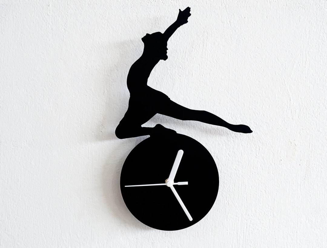 Gymnastics Silhouette - Wall Clock - Etsy