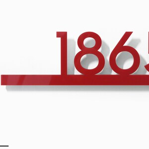 Modern House Numbers - Dark Red With Black Acrylic - Contemporary Home ...