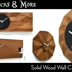 Modern Wooden Box City Two-story Clock - Pendulum Wall Clock - Solid ...