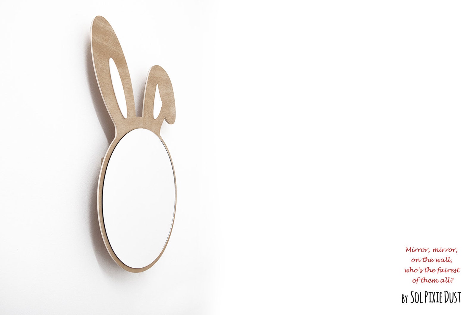Safety Mirror Bunny Ears With LED Light Wall Decor Mirror - Etsy