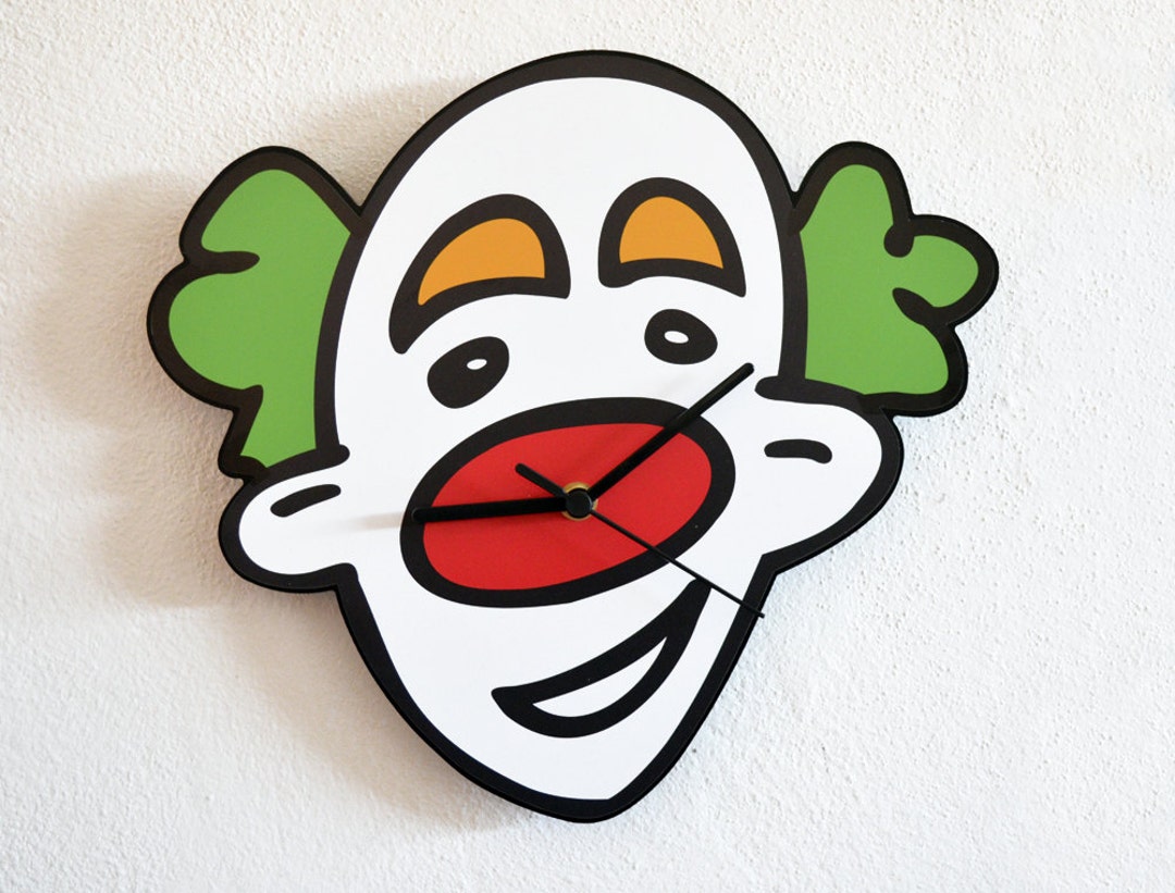 Circus Clown Face - Wall Clock - Etsy