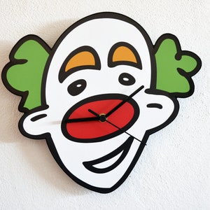 Circus Clown Face - Wall Clock - Etsy