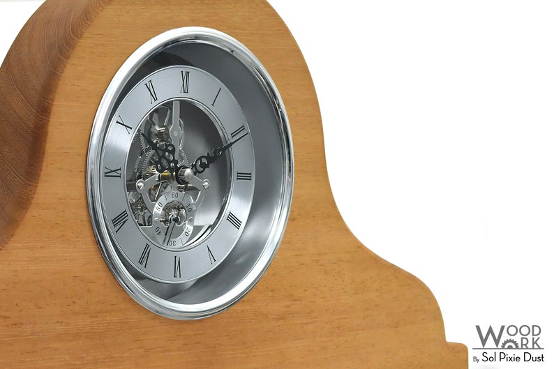 Wooden Mantel Clock Shelf Clock Skeleton Clock Face - Etsy