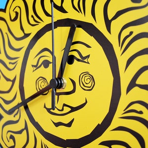 Sun Face - Wall Clock - Etsy
