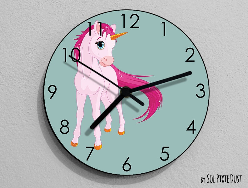 Unicorn Wall Clock Kids Nursery Room Teens Room Baby Room | Etsy
