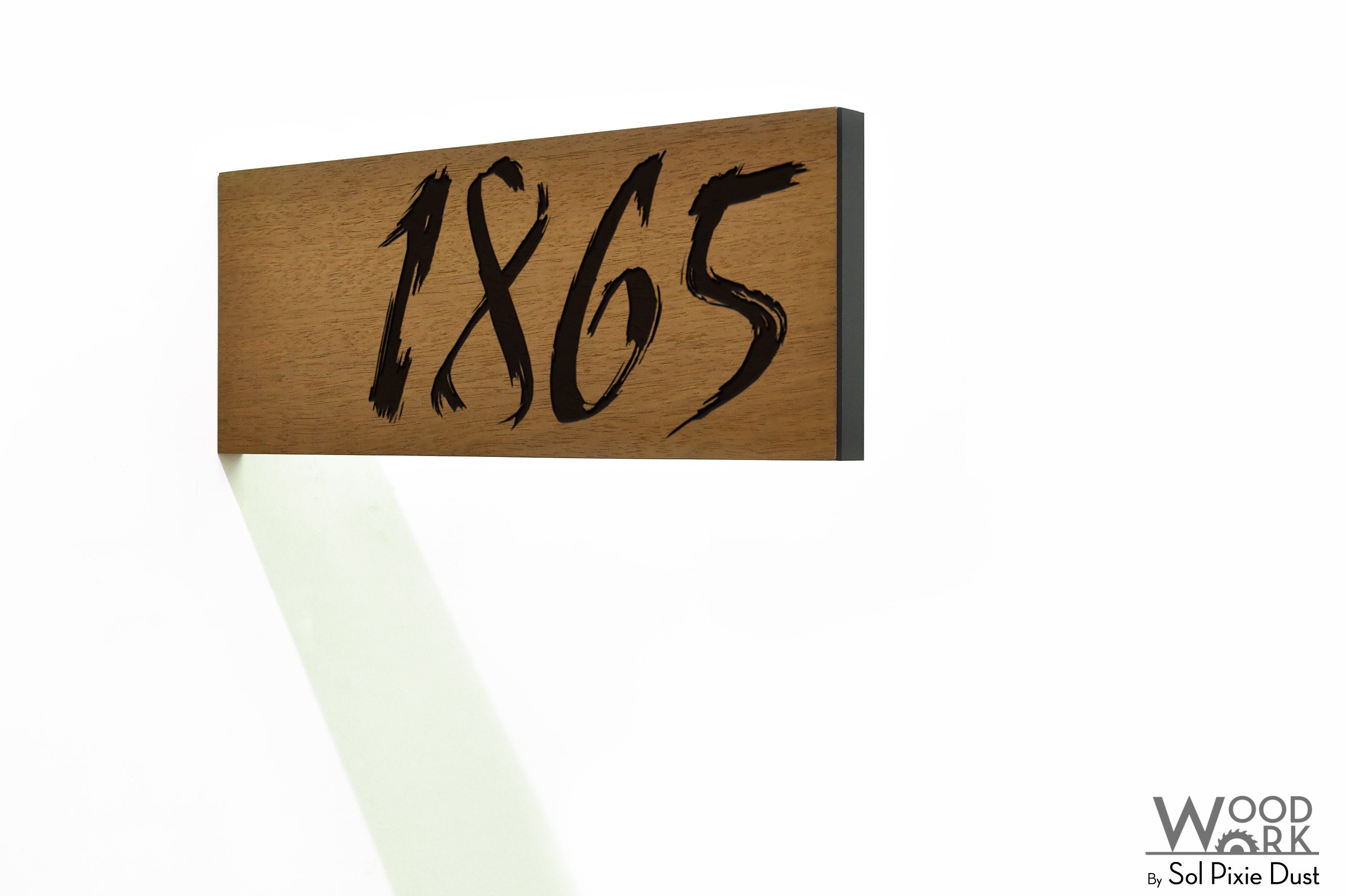 Modern Projecting Wall Mounted House Number Sign Custom | Etsy