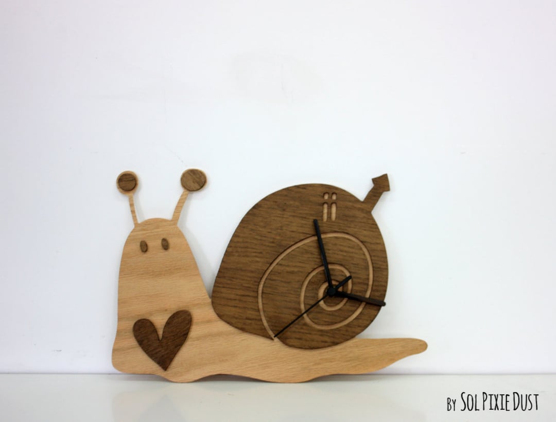 Cute Snail - Wooden Wall Clock - Etsy