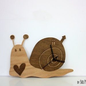 Cute Snail - Wooden Wall Clock - Etsy