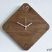 Wooden Rhombus Wooden Wall Clock - Etsy
