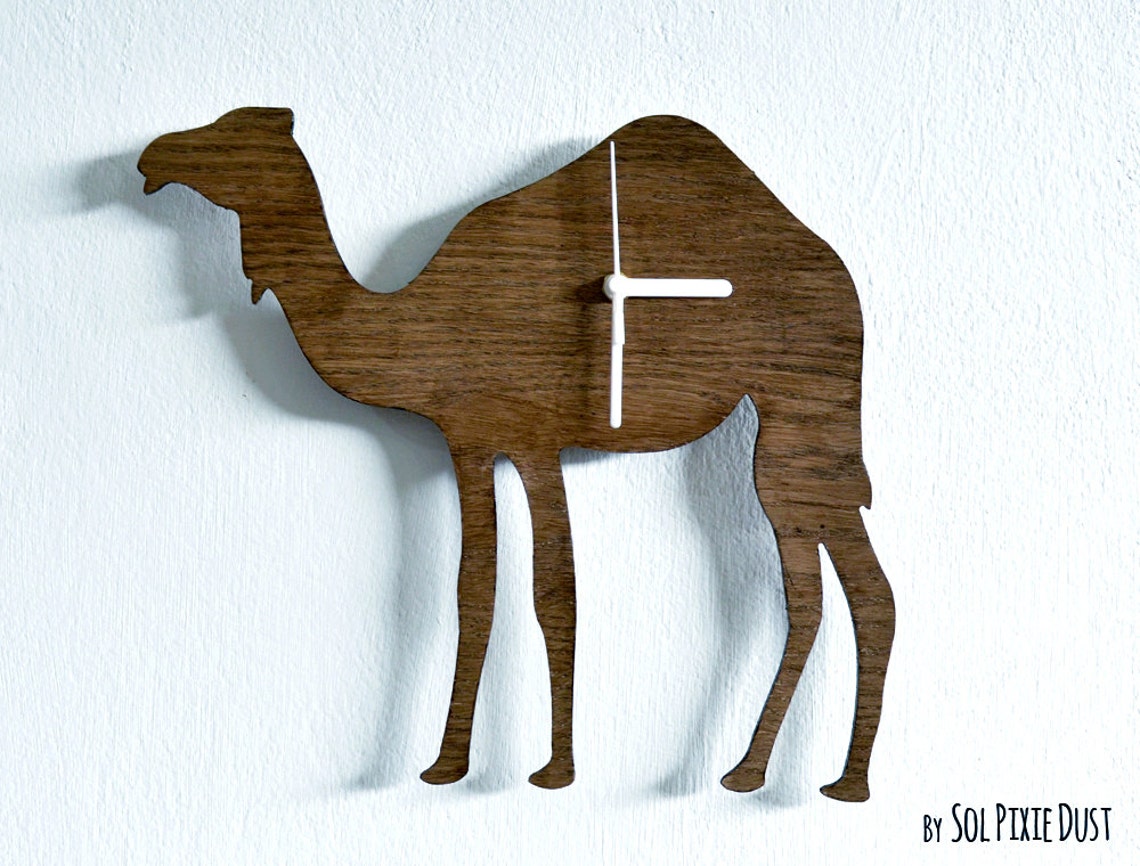 Camel Wooden Wall Clock - Etsy