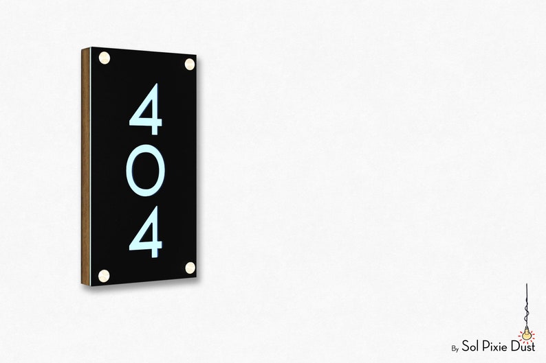 Modern House Numbers LED Light 5V or 12V Iroko Solid Wood - Etsy