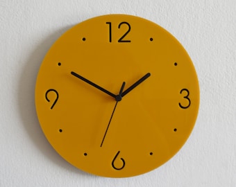 Yellow Wall Clock | Etsy
