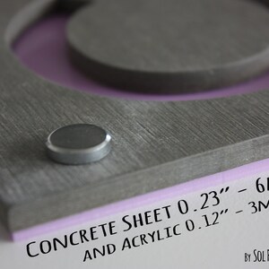 Modern House Numbers Square Concrete With Blue Acrylic - Etsy