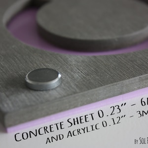 Modern House Numbers, Rectangle Concrete With Marine Plywood ...