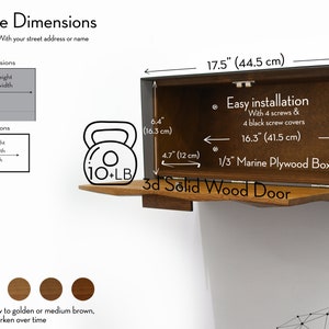 Mailbox With Solid Iroko 3D Wood Face - Brush Silver Aluminum Body ...