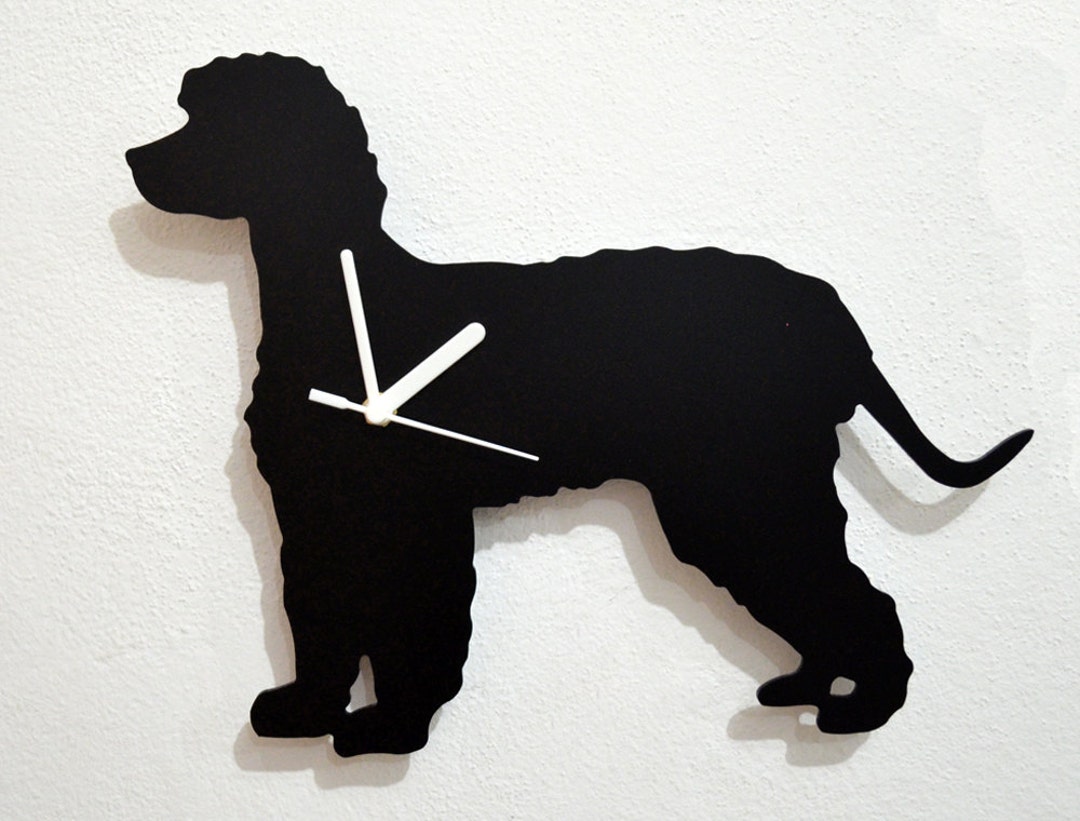 Irish Water Spaniel Dog - Wall Clock Silhouette - Etsy