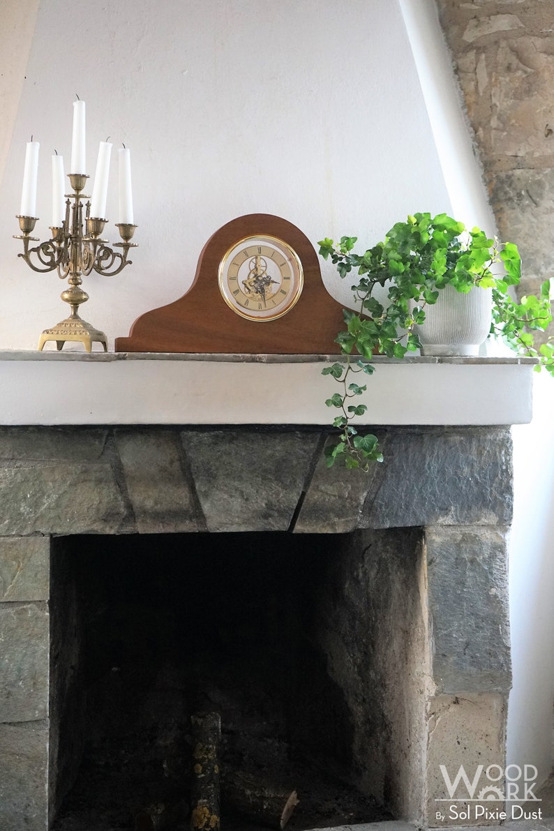 Wooden Mantel Clock Shelf Clock Skeleton Clock Face - Etsy