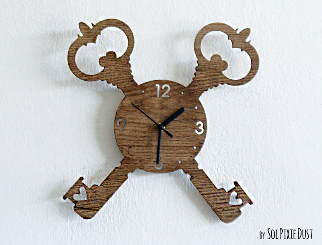 Forever Love Wedding Keys - Wooden Wall Clock - Etsy