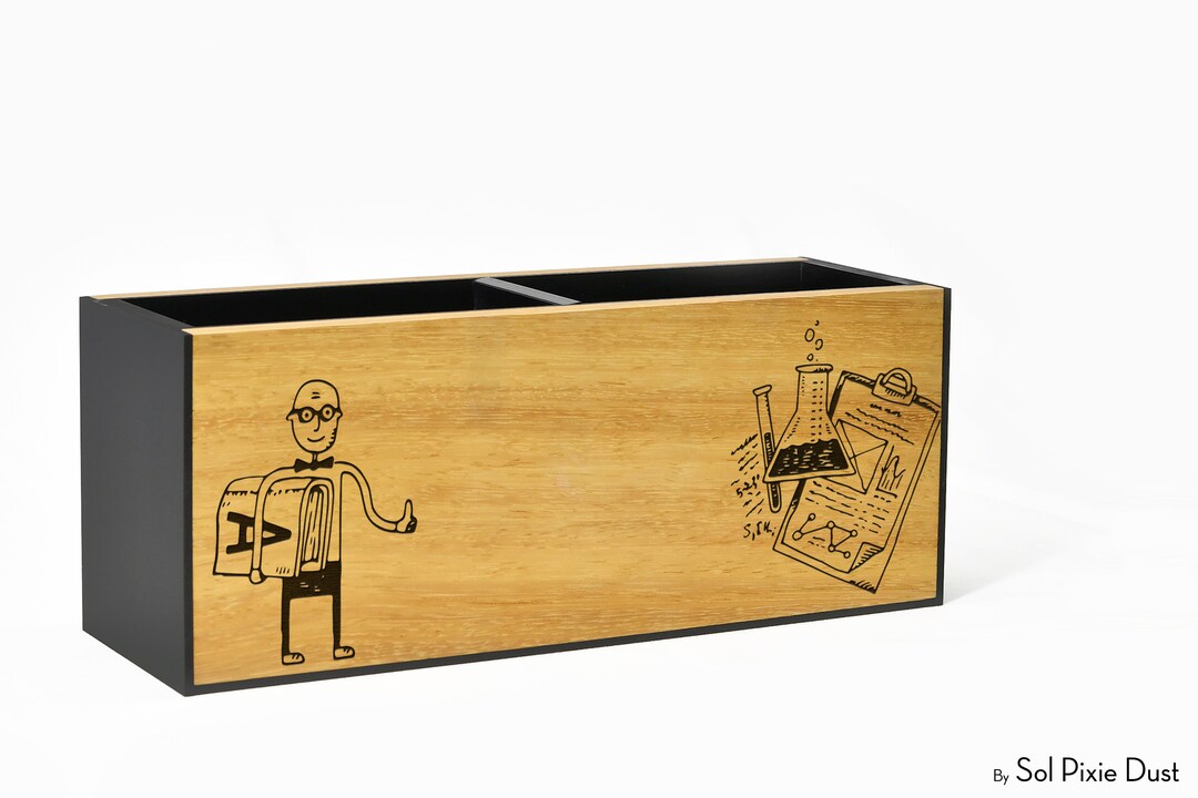 Wooden Pen Holder - Personalized Funny Professor Gift - Tool Holder ...