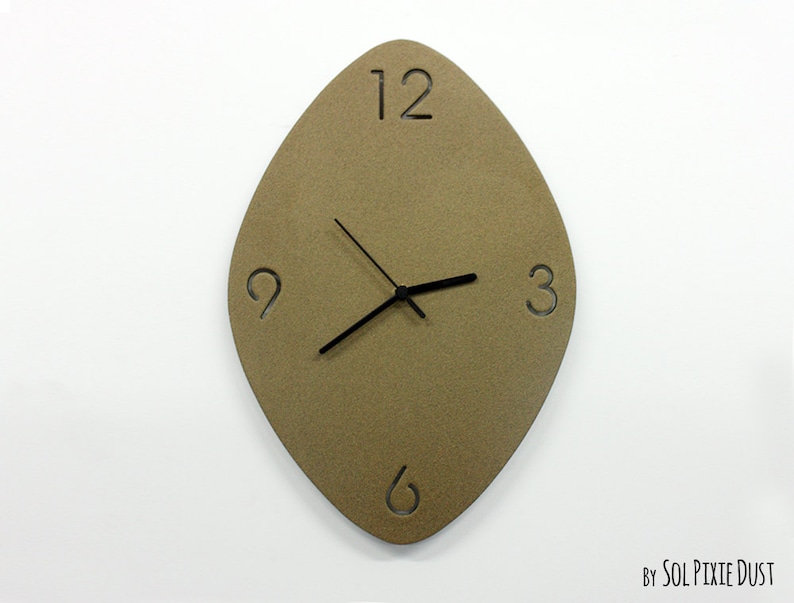 Beige Stone Concrete Lozenge Wall Clock - Modern Wall Clock With Stone ...