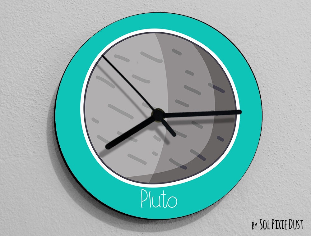 Pluto Planet Wall Clock - Etsy