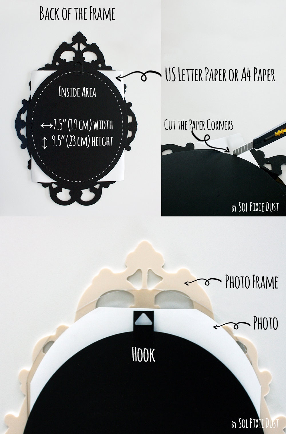 Modern Rococo Wooden Photo Frame Oval Baroque Picture Frame | Etsy