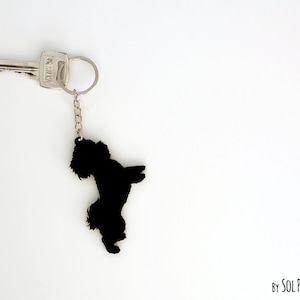 Bichon Frise Dog Keychain Silhouette - Etsy