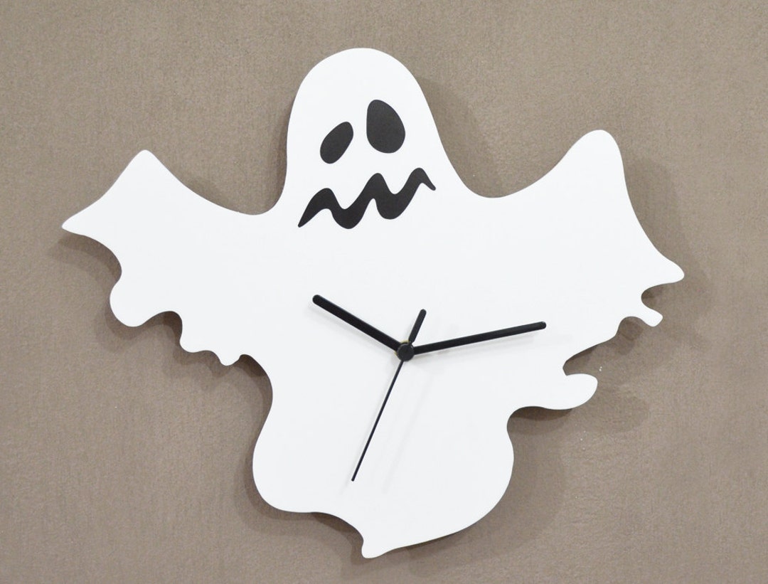 Halloween Cute Ghost Silhouette - Wall Clock - Etsy