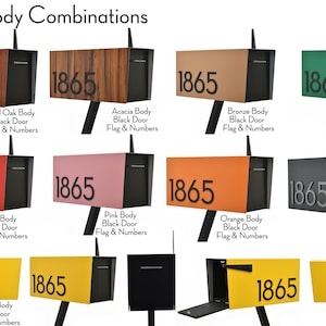 Contemporary Post Mounted Mailbox - Aluminum Ivory White Body and Brush ...